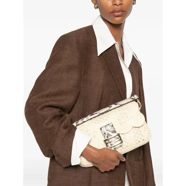 Fendi Neutrals Shoulder Bags - Cream