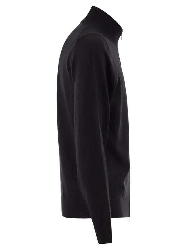 BOSS Pure Virgin Wool Zip-up Cardigan