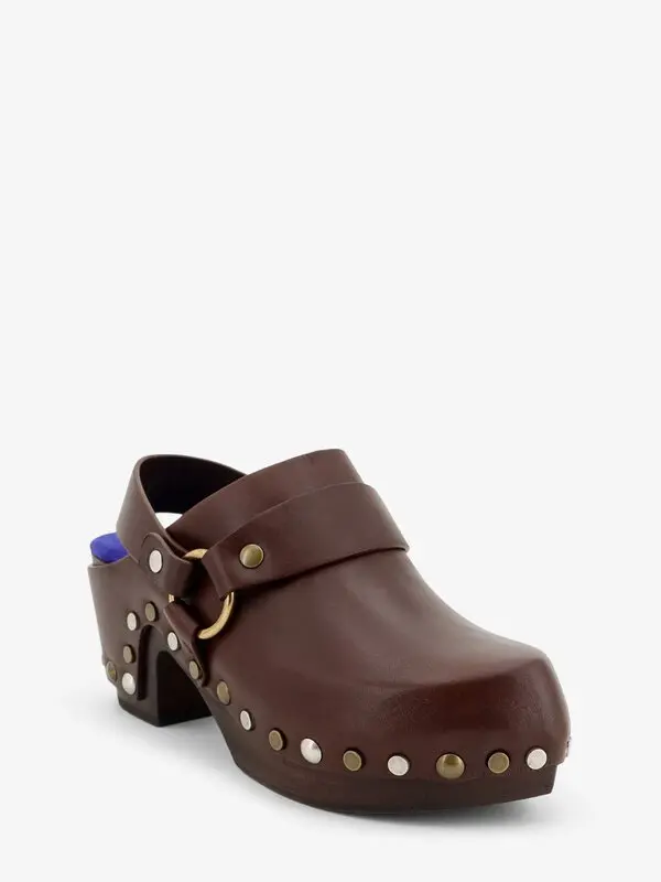 Chloé Talis Wedge Leather Clogs - Multicolor
