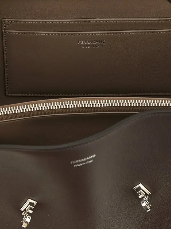 FERRAGAMO Hug Soft Shoulder Bag - Brown