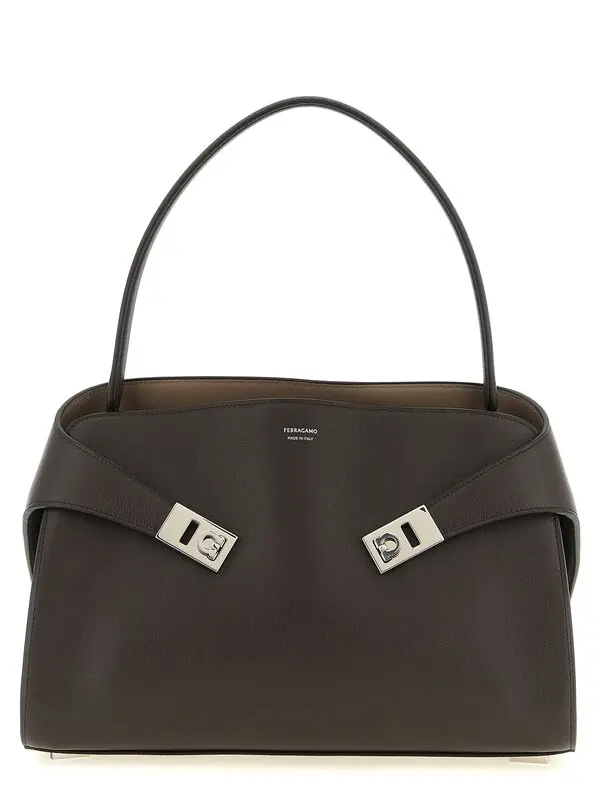 FERRAGAMO Hug Soft Shoulder Bag - Brown