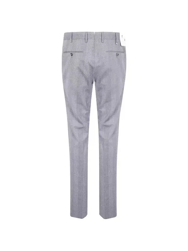PT TORINO Herringbone-weave Wool Trousers