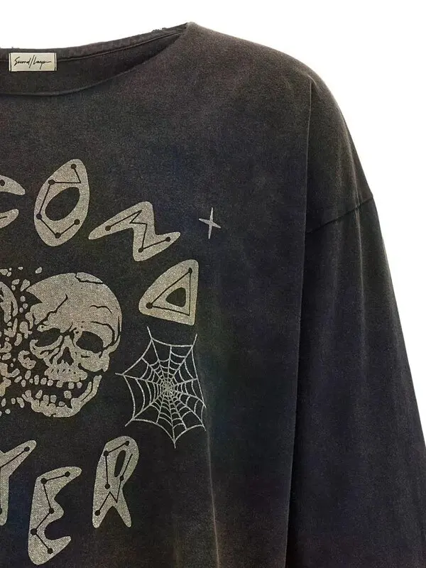 SECOND / LAYER Skull-print Long-sleeve T-shirt