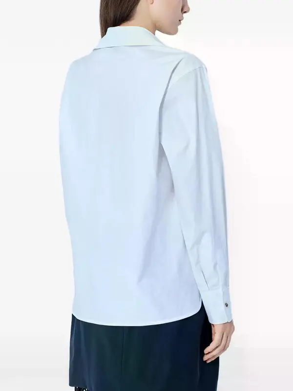 Max Mara Poplin Extended-cuff Polo Shirt
