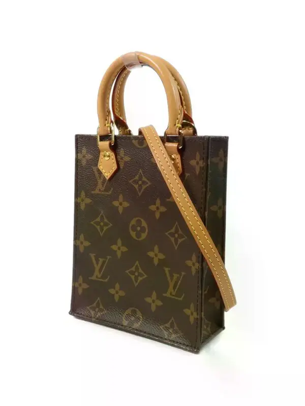 LOUIS VUITTON Petit Sac Plat Monogram Tote Bag