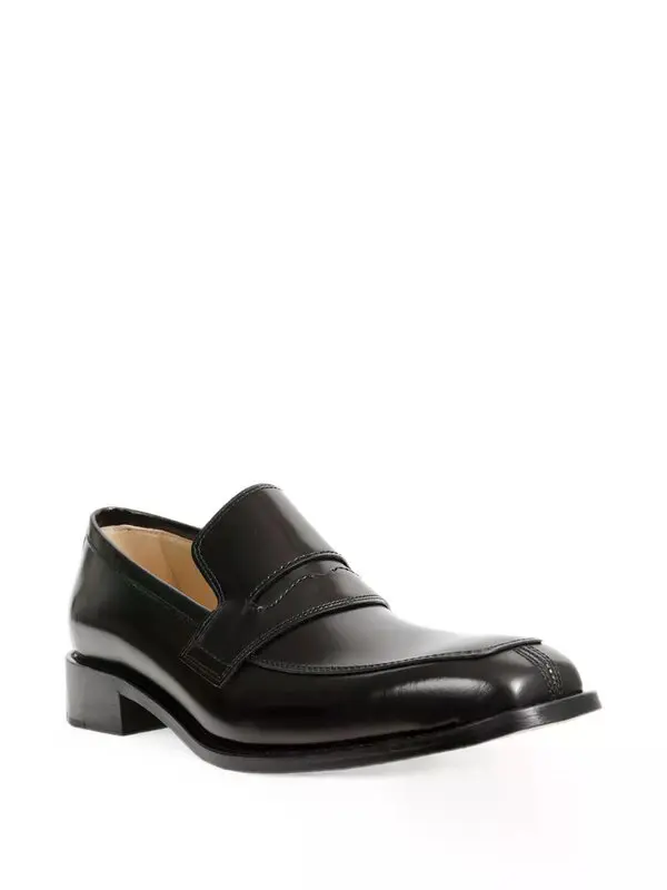 Fendi Polished Leather Loafers