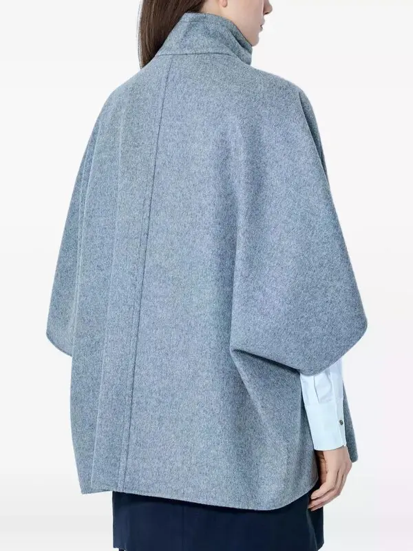 Max Mara Asymmetric Cashmere Cape - Grey