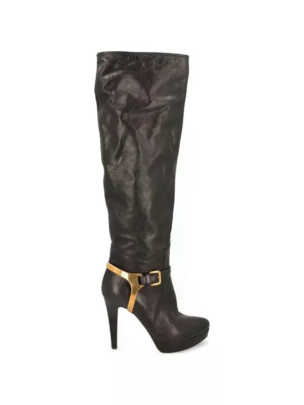 Prada Leather Knee-high Boots - Black