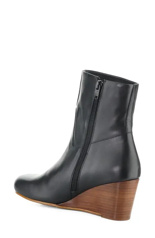 Fly London Tael Leather Wedge Bootie - Black