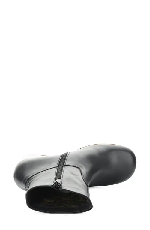 Fly London Tael Leather Wedge Bootie - Black