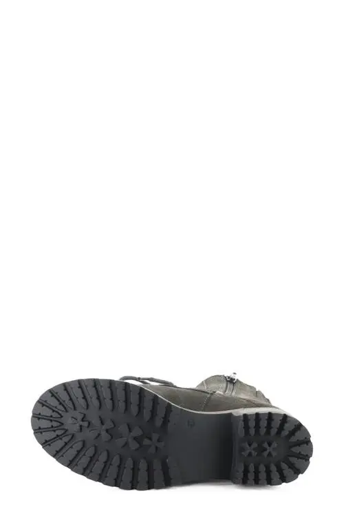 BOS. & CO. Cyrus Leather Boot With Faux Fur Trim - Anthracite