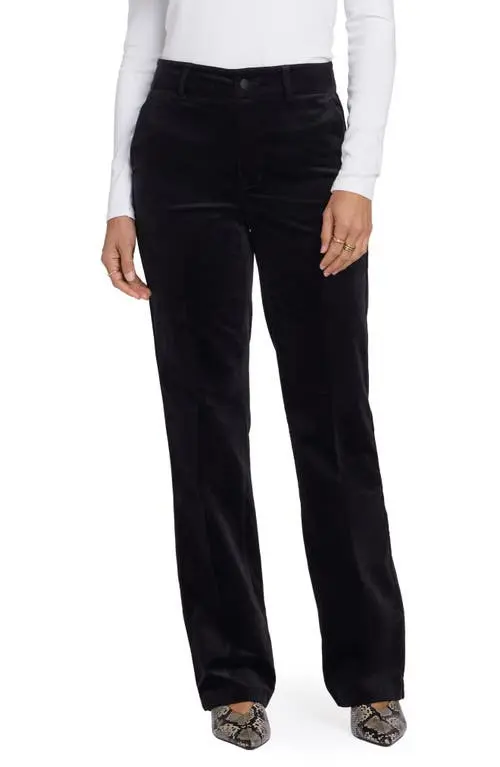NYDJ Straight Leg Velveteen Trouser Pants - Black