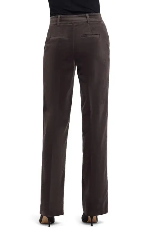 NYDJ Straight Leg Velveteen Trouser Pants - Falcon