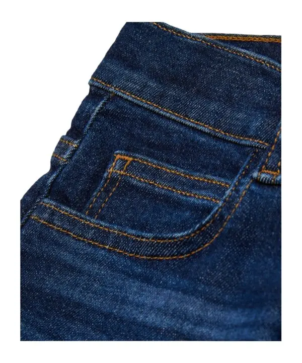 Marni Dark Stretch Cotton Jeans With Turn-ups