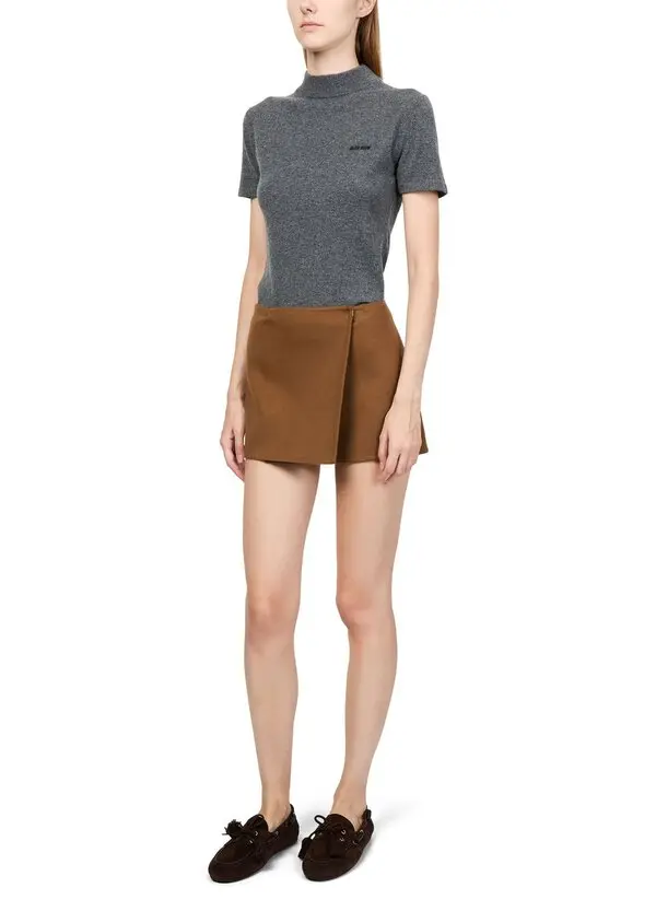 Miu Miu Double-faced Cashmere Midi Skirt