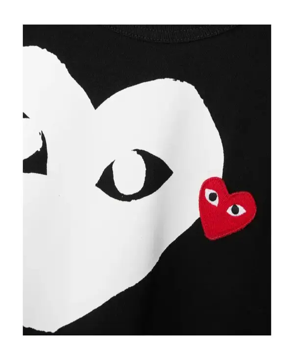 Play Comme Des Garcon Heart-print Cotton T-shirt