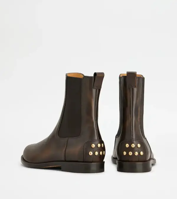 TOD'S Studded Chelsea Ankle Boots