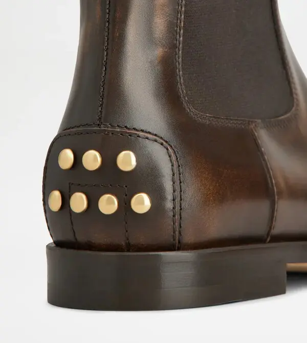 TOD'S Studded Chelsea Ankle Boots
