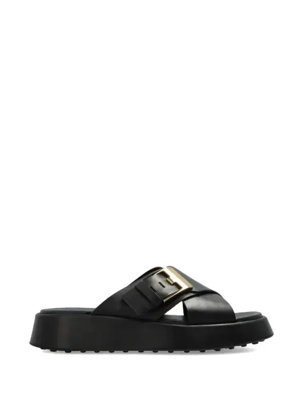 TOD'S Criss-cross Mules - Black