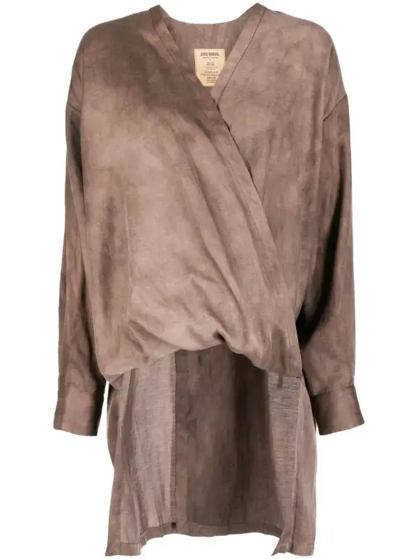 UMA WANG V-neck Asymmetrical Blouse