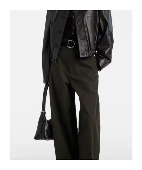 LEMAIRE Belted Leather Shoulder Bag - Black