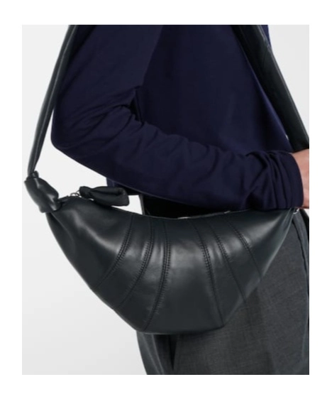 LEMAIRE Croissant Small Leather Bag - Blue