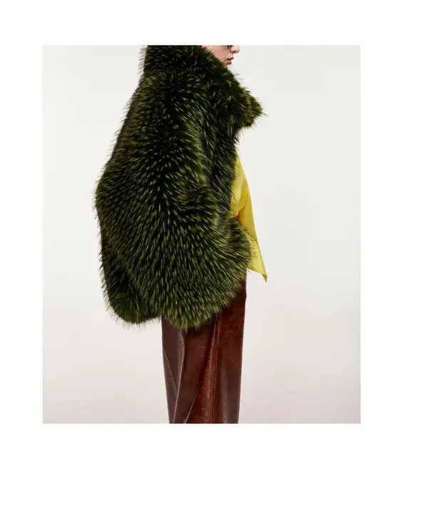 Essentiel Antwerp Kastanje Faux Fur Coat