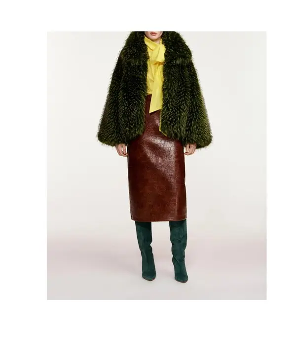 Essentiel Antwerp Kastanje Faux Fur Coat
