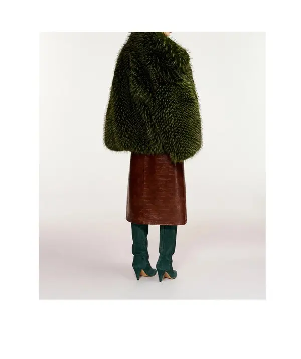Essentiel Antwerp Kastanje Faux Fur Coat