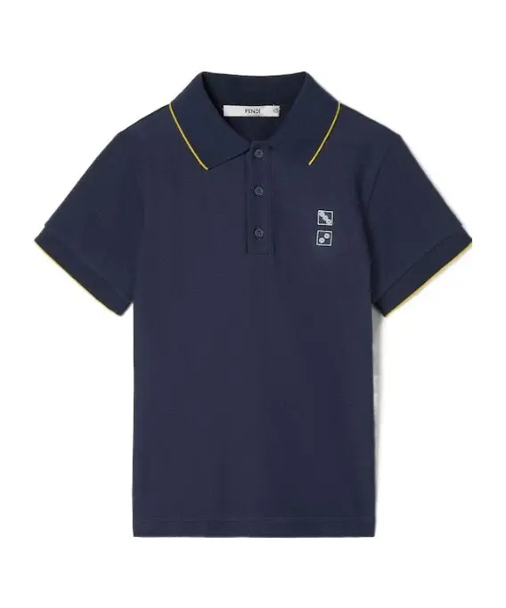 Fendi Embroidered-dice Polo Shirt