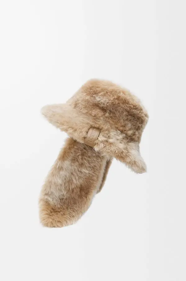Loewe Lop Hat In Shearling