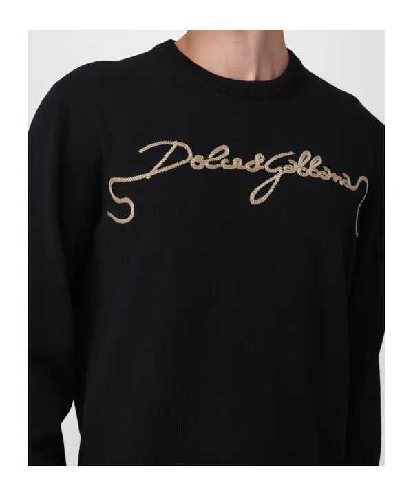 Dolce & Gabbana Dolce Gabbana Logo-embroidered Crewneck Jumper