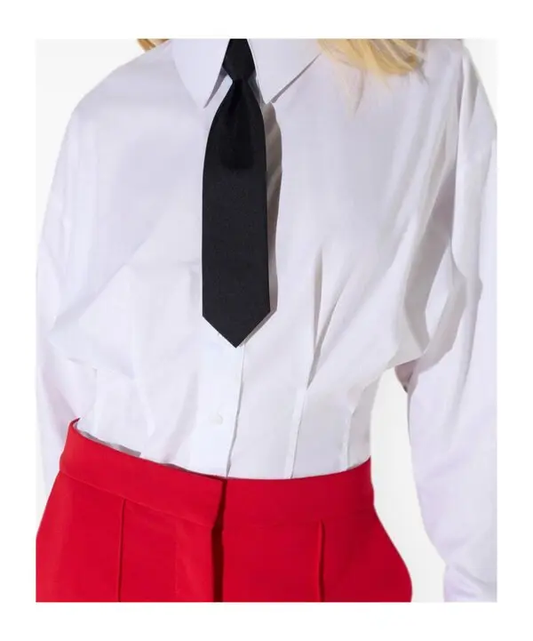 Elisabetta Franchi Poplin Shirt With Bow Tie