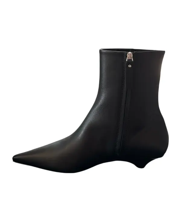 VIC MATIE Pointed-toe Side-zip Ankle Boots - Black