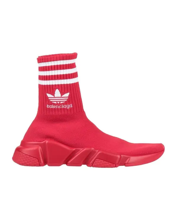 Balenciaga Solid Color Sock-style Sneakers - Black
