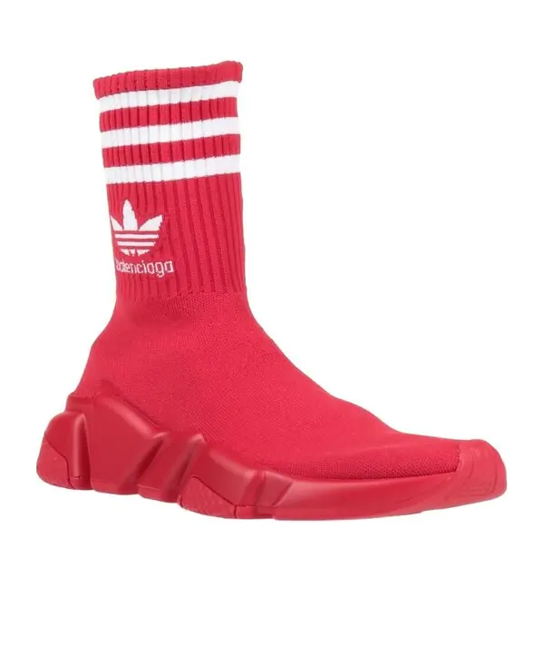 Balenciaga Solid Color Sock-style Sneakers - Black