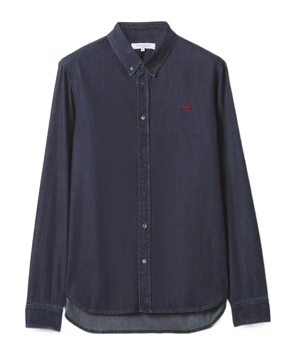 Maison Kitsuné Profile Fox Denim Casual Shirt