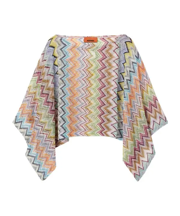 Missoni Striped Cropped Metallic Crochet-knit Top - Multicolor