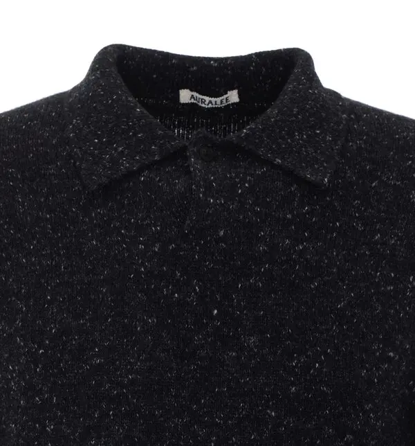 Auralee Cashmere Nep-knit Sweater - Black