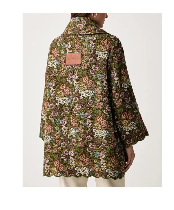 Farm Rio Floral Jacquard Coat