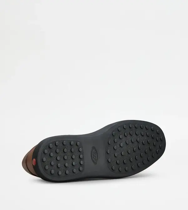 TOD'S Red Dot Sneakers In Leather - Brown
