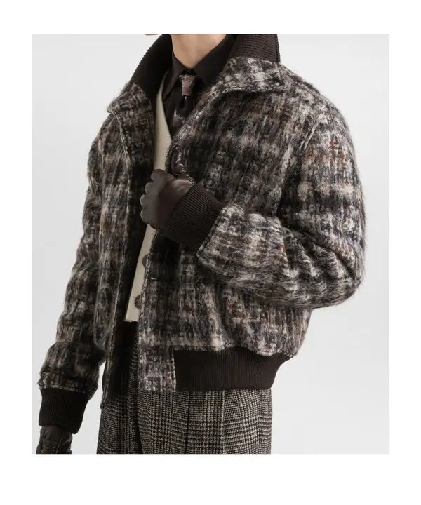 Dolce & Gabbana Dolce Gabbana Checked Bomber Jacket - Multi-color