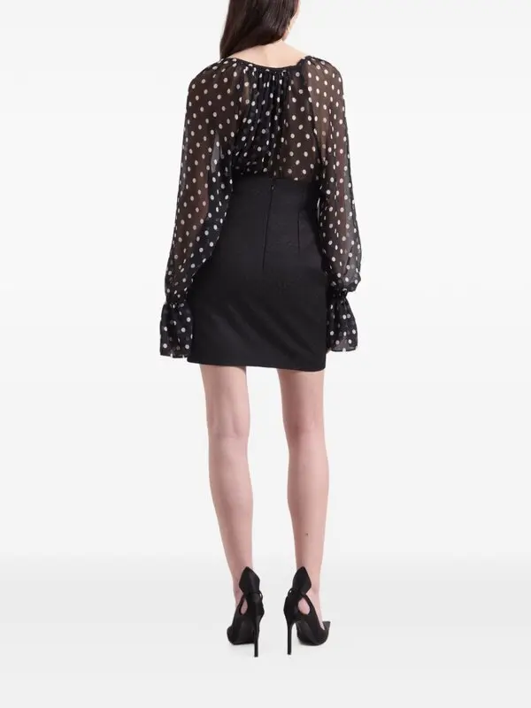 Nina Ricci Polka-dot Silk Blouse