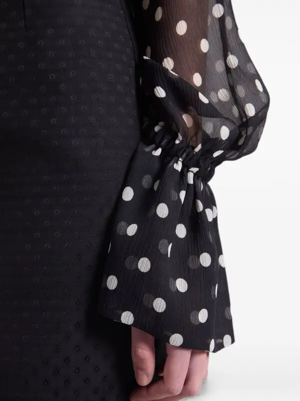 Nina Ricci Polka-dot Silk Blouse