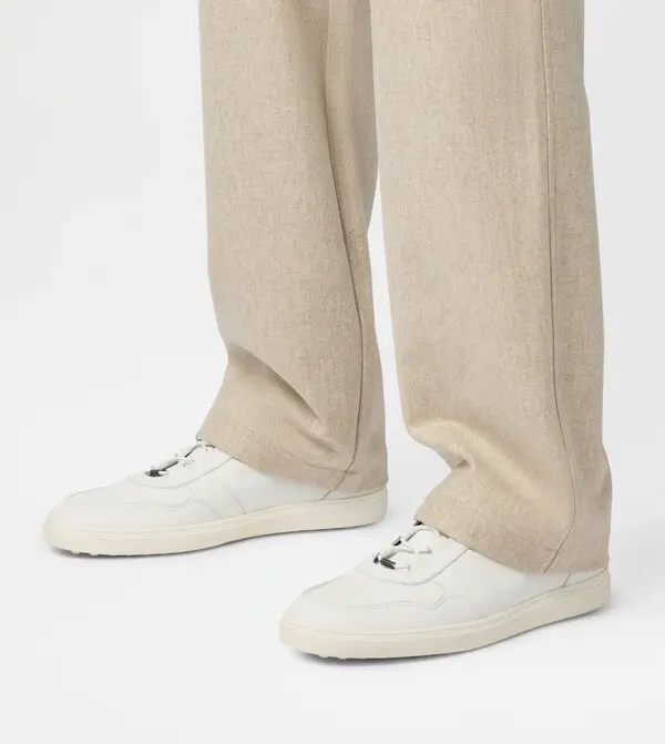 TOD'S Red Dot Sneakers In Nappa Leather - White