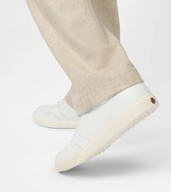 TOD'S Red Dot Sneakers In Nappa Leather - White