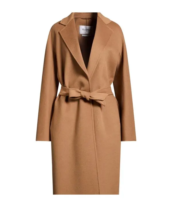 Max Mara Wool Belted Coat - Camel