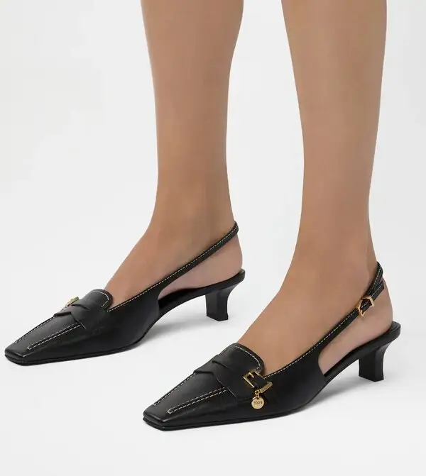 TOD'S Slingback Pumps In Leather - Black