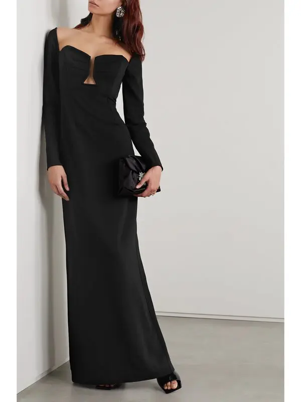 Roland Mouret Long-sleeved Maxi Dress