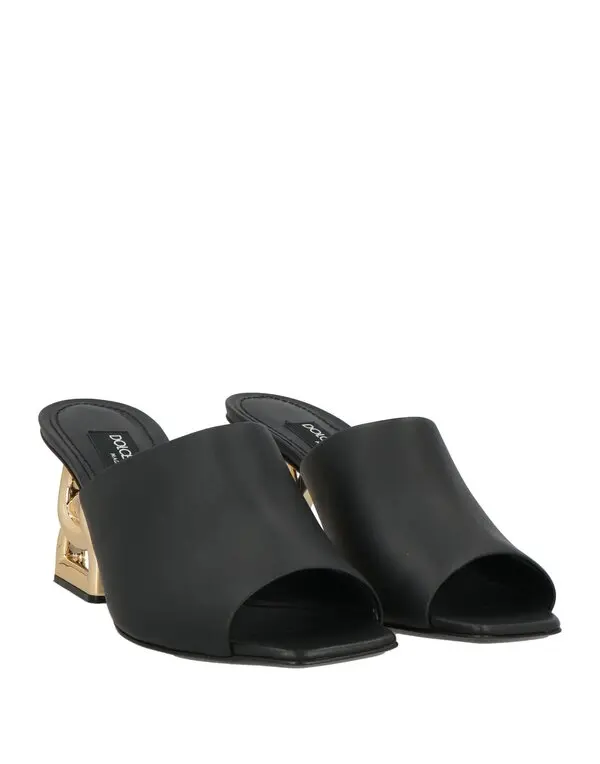 Dolce & Gabbana Minimalist Leather Slide Sandals